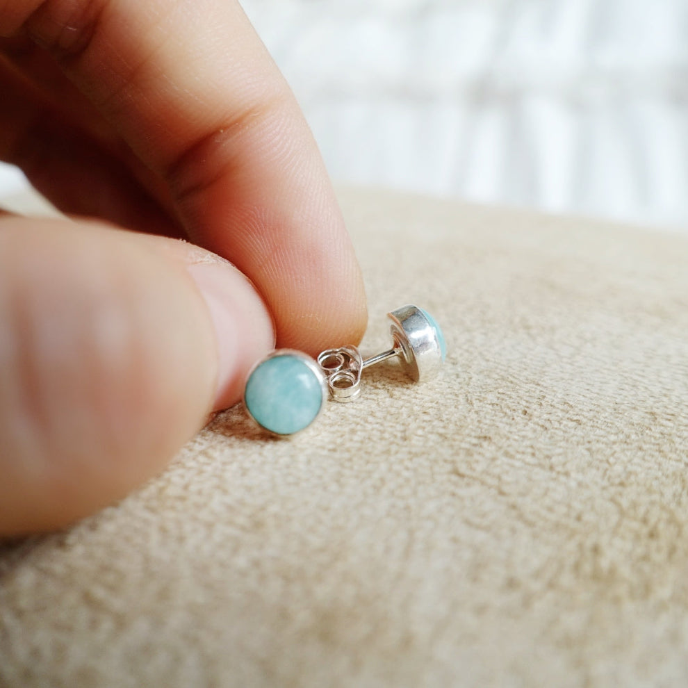 Amazonite Stud Earrings – SAFARIA